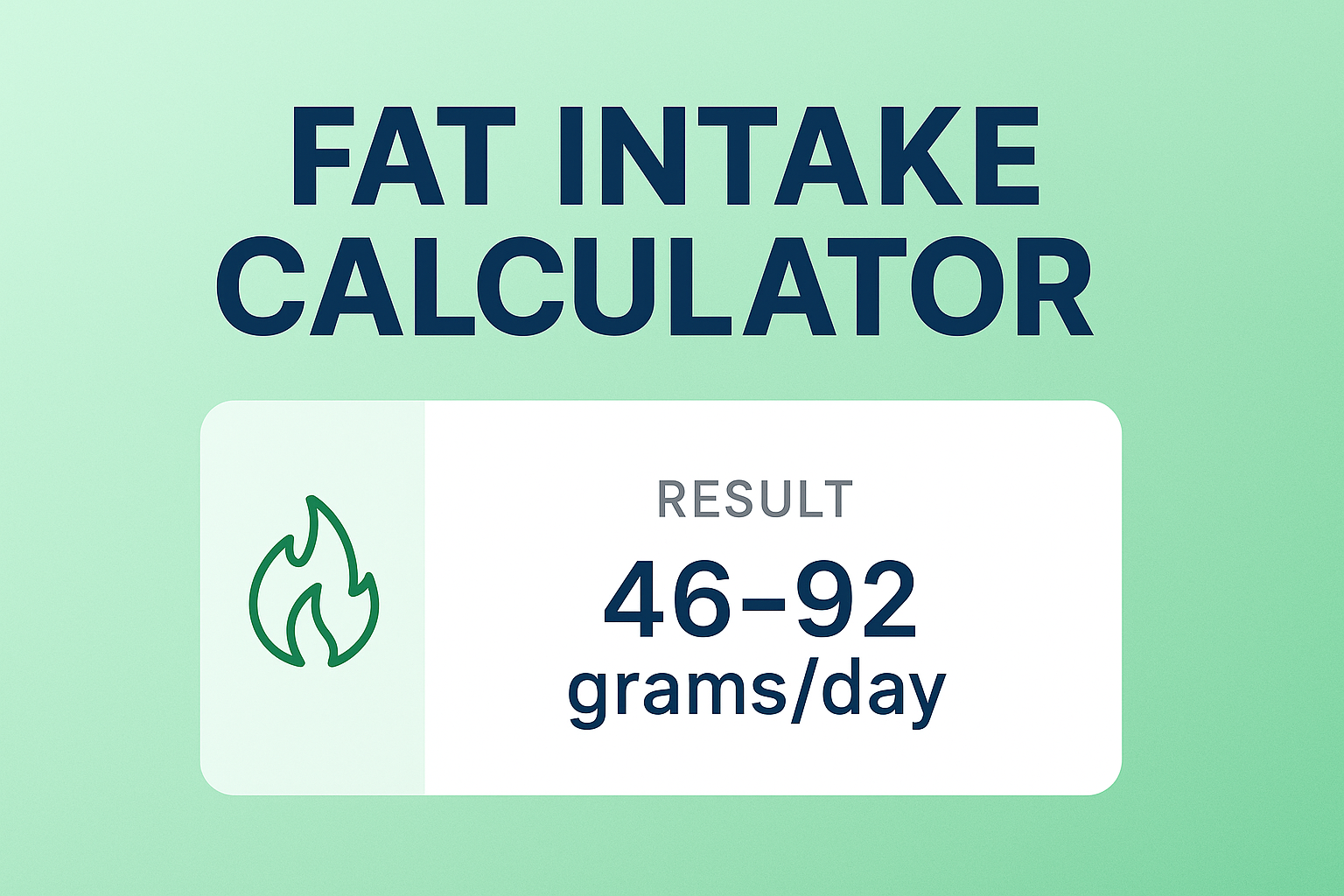Fat Intake Calculator – Daily Healthy Fat Requirements